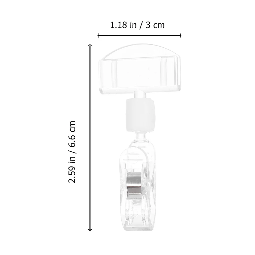 12pcs Price Tag Holder Name Tag Clips Swivel Merchandise Sign Clip ...