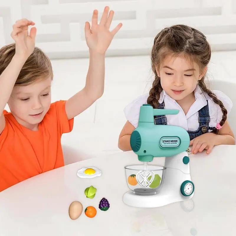 Toy Blender Children Role Play Kitchen Juicer Pretend Mixer Playset ...