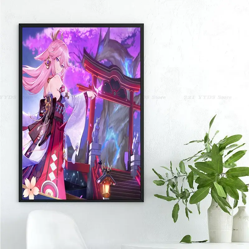 Yae Miko Genshin Impact Classic Movie Posters HD Quality Poster Wall ...
