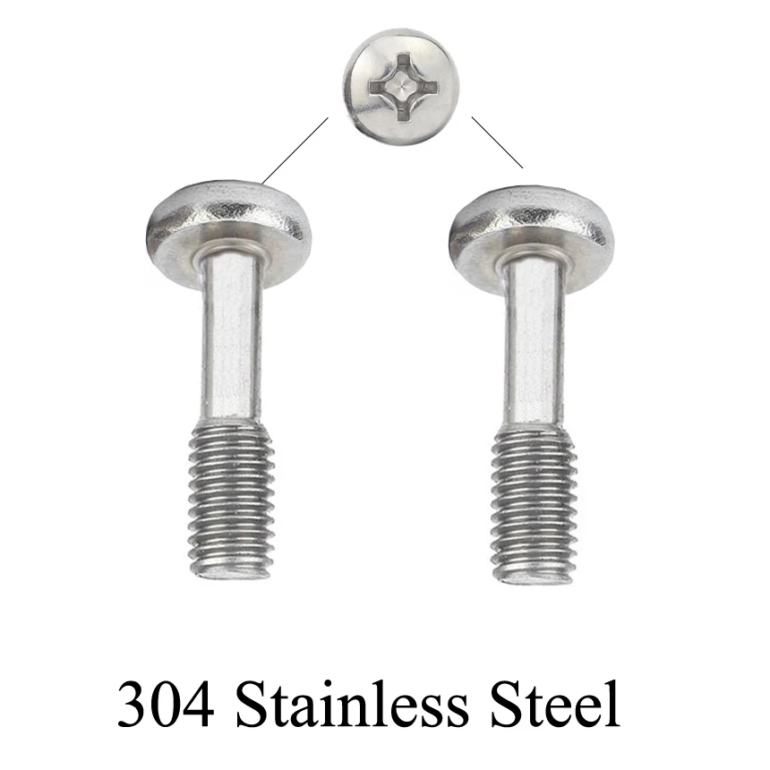 M5/M6*10/12/16/20/25/30/35/40 304 Stainless Steel Bolt Half Phillips ...