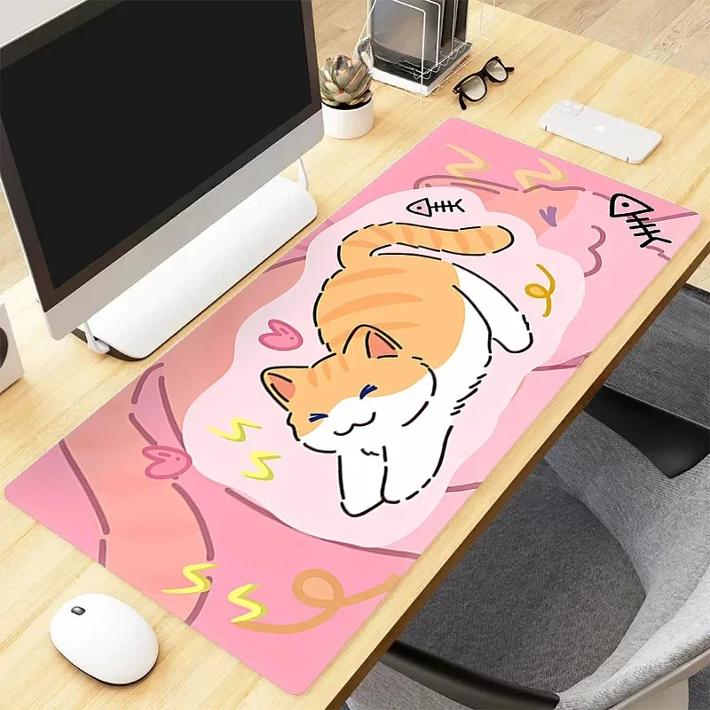 Cute Kitten Mouse Pad Cat Warrior Large Computer Office Game Table Mats ...