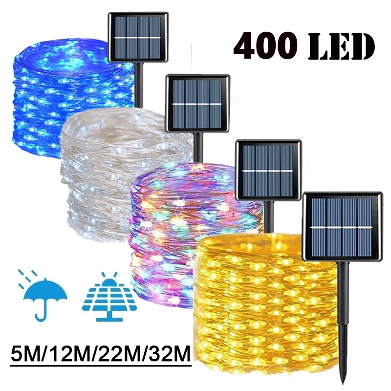 GOTP Солнечная гирлянда LED 5/12/22/42 м | AliExpress