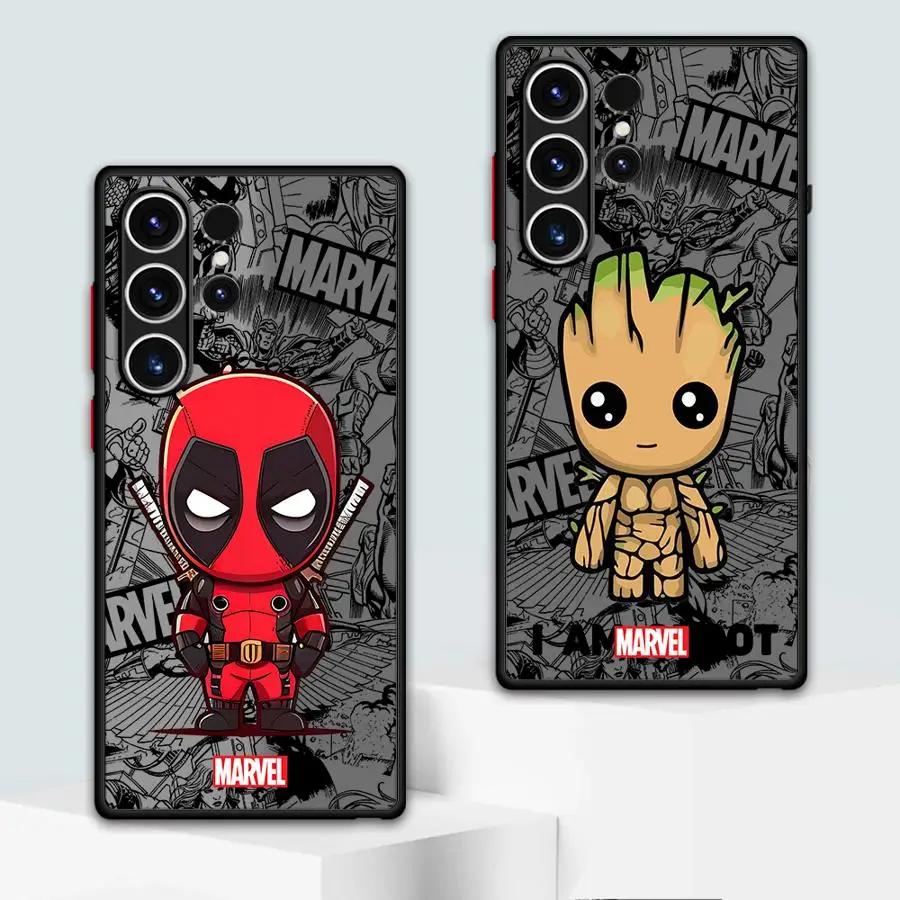 Marvel Deadpool Groot Phone Case for Samsung Galaxy S23 Ultra S24 Ultra ...