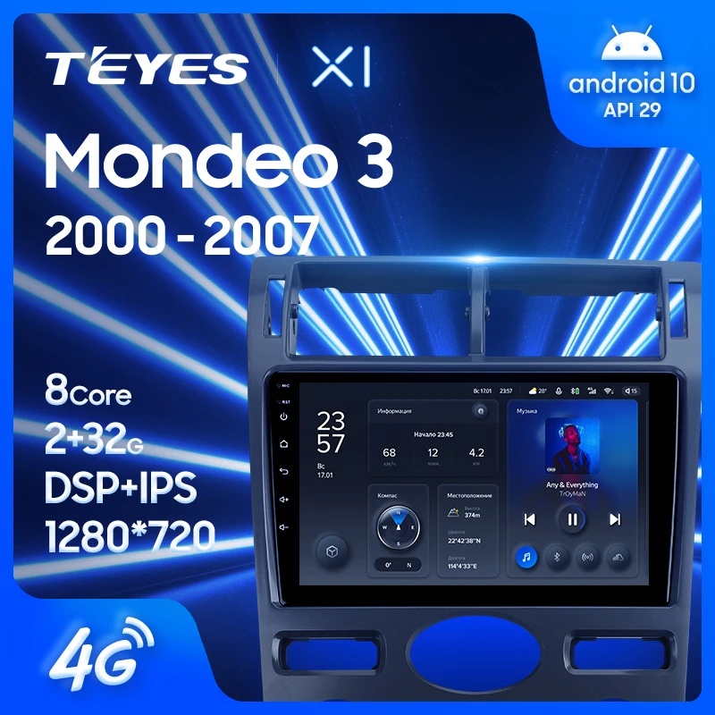 TEYES Тиайс X1 Штатная магнитола For Форд Мондео 3 For Ford Mondeo 3 ...