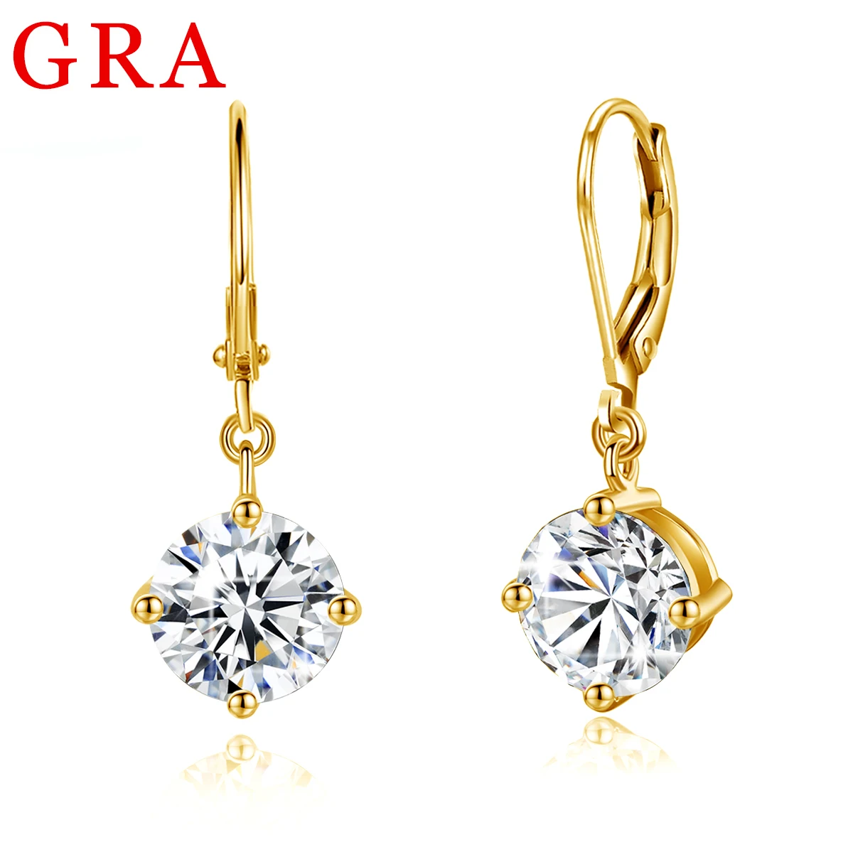 Серьги-подвески с муассанитом | AliExpress