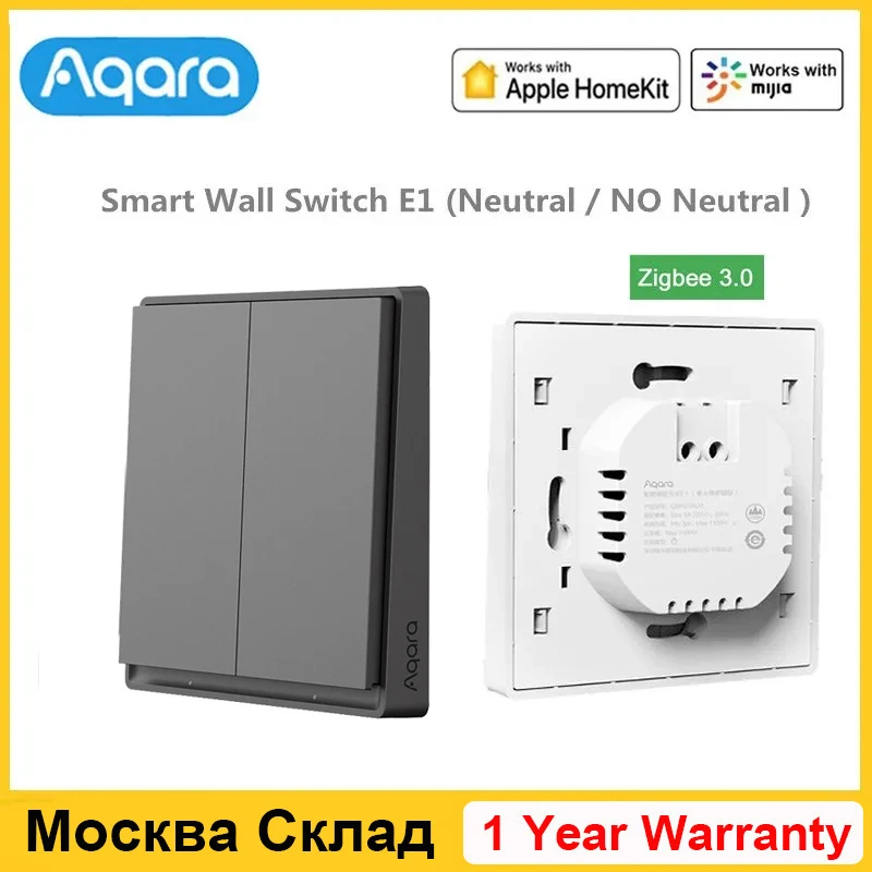 Aqara Smart Wall Switch E1 ZigBee для Xiaomi Mi Home | AliExpress