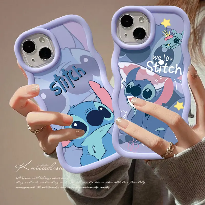 Cute Stitch Pouple Phone Case For Redmi Note 13 12 Pro Plus 12S 11S 10S ...