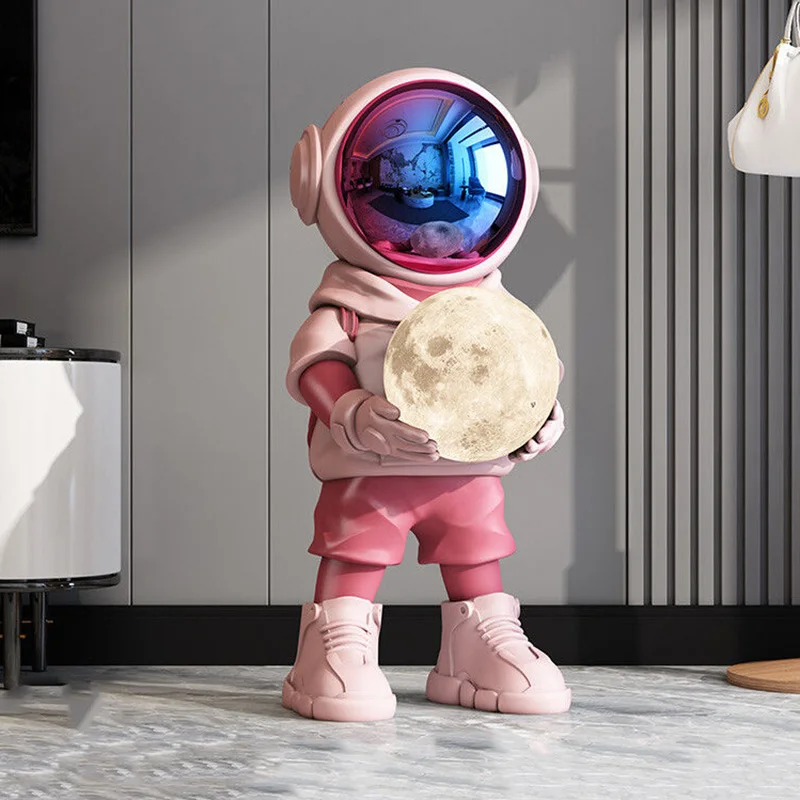 Buy Life-Size Astronaut Holding Moon Statue at Best Prices