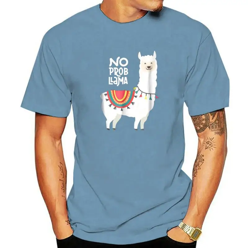 Cute Quot No Prob Llama Quot Llama Funny Tshirt Tees Discount Cool ...