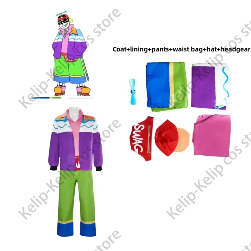 Аниме игра Undertale AU Fresh Sans косплей костюм цвет хип-хоп стиль ...