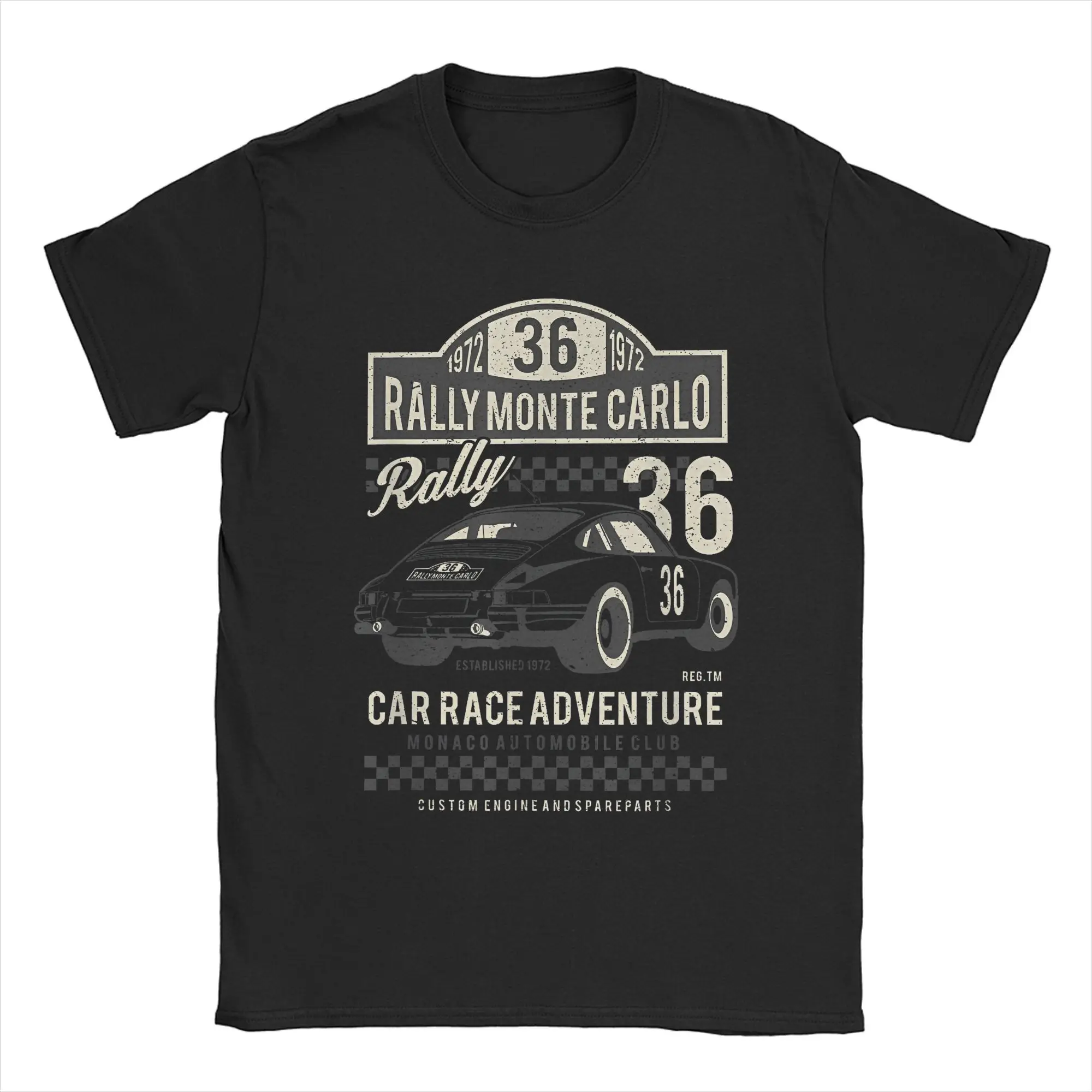 World Rally Monte Carlo Car T Shirts Men's 100% Cotton Novelty T-Shirt ...