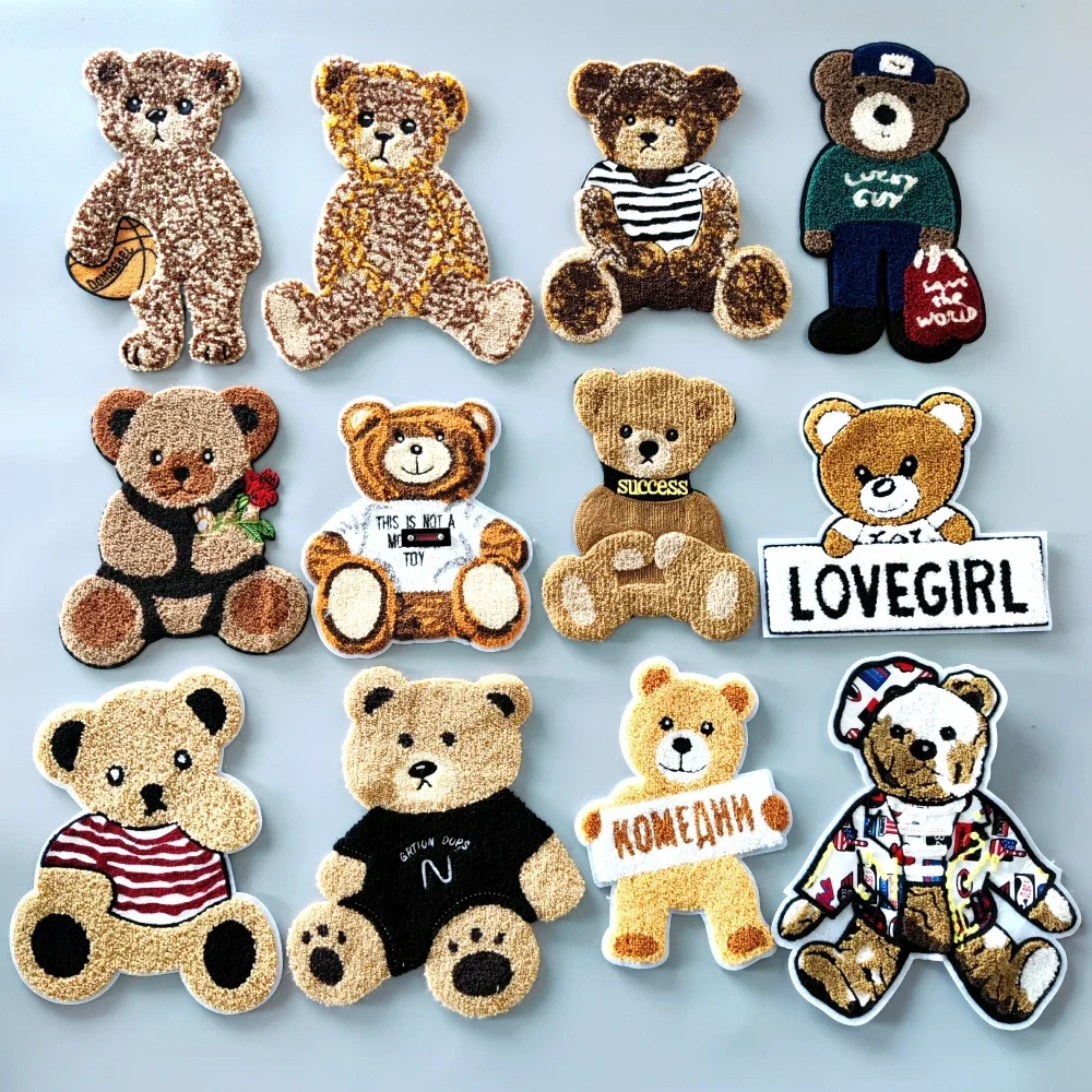 Embroidery Chenille Patch,Bear Animal Cartoon Number Badges,Bears ...