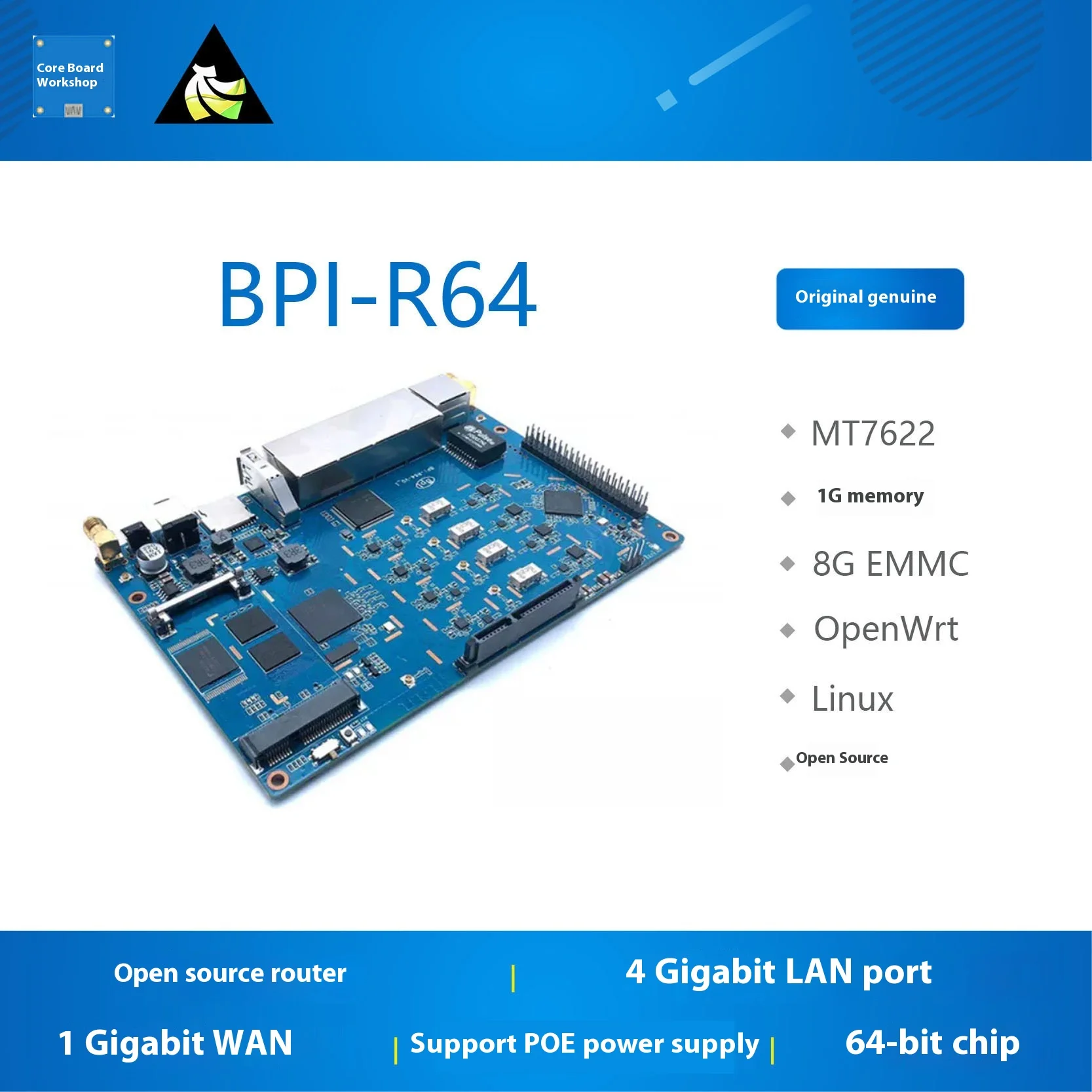 Banana PI BPI-R64 Плата разработки маршрутизатора с открытым исходным кодом MT7622 MTK Banana Pi ...
