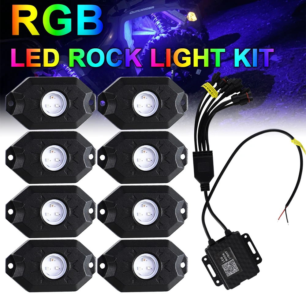 oda LED RGB Rock Lights Funkcja pomiaru czasu Tryb muzyczny ...