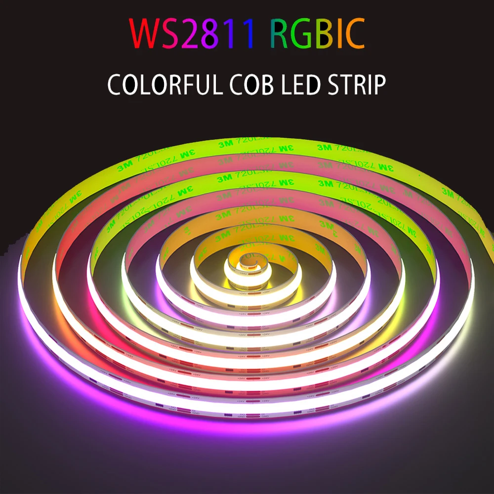Светодиодная лента Pixel COB, яркая светодиодная лента WS2811, 12 В, 24 ...