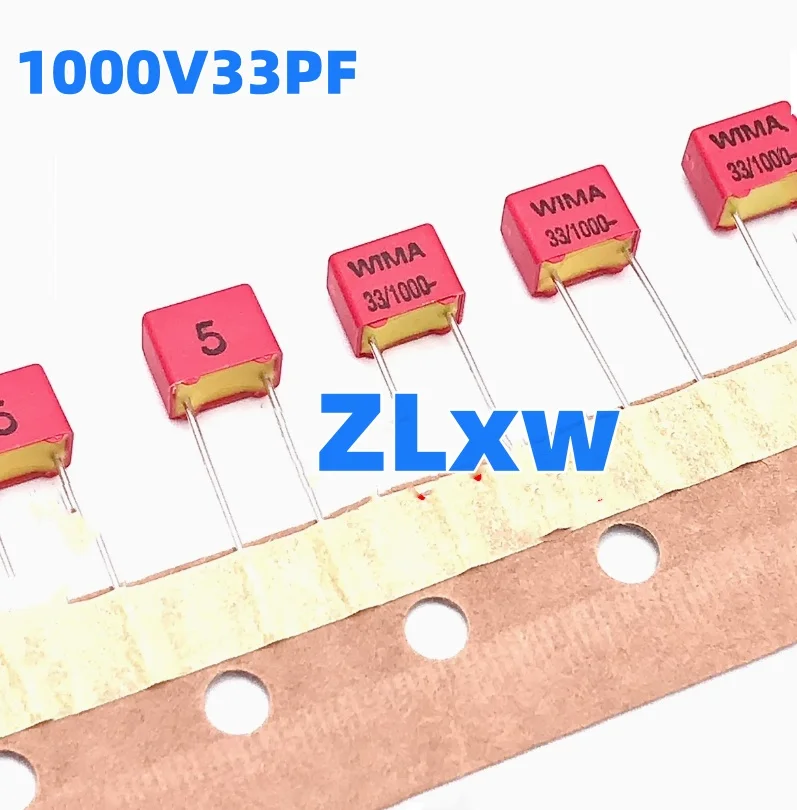 5 шт. WIMA 33PF 1000V-1000PF 100V RED FKP2 пленочный конденсатор Hi-Fi ...