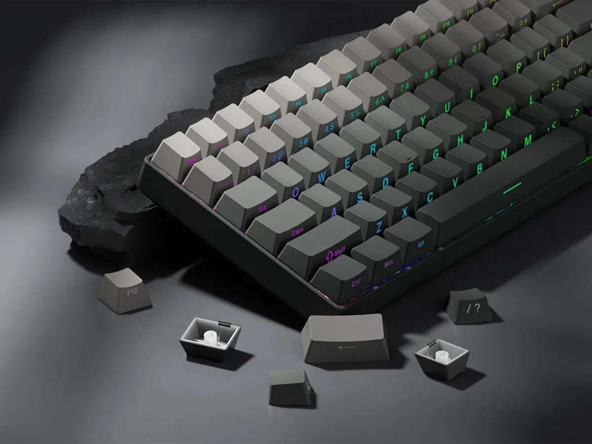 Набор Серых Колпачков Для Клавиш Из ПБТ, Механические Переключатели ...