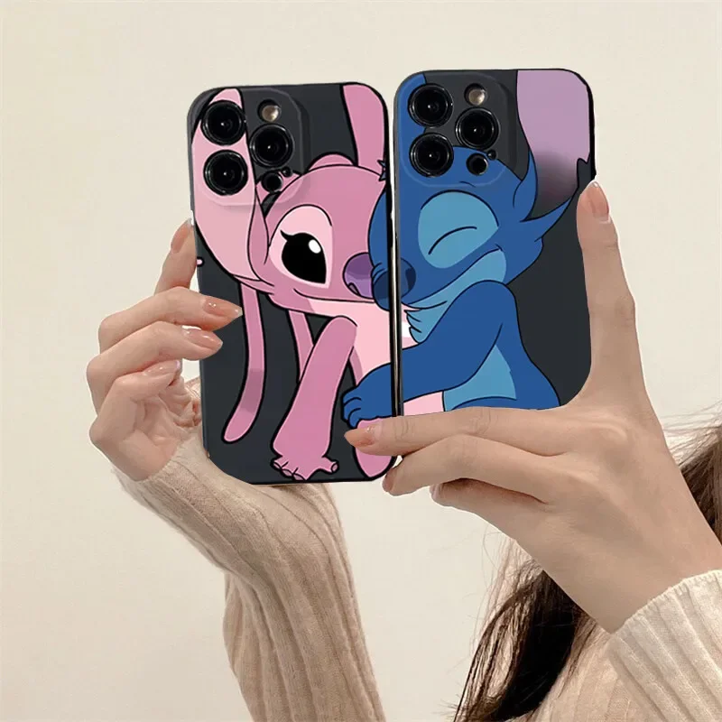 Disney Stitch Angel Silicone Phone Case For Xiaomi Redmi Note 13 12 Pro ...