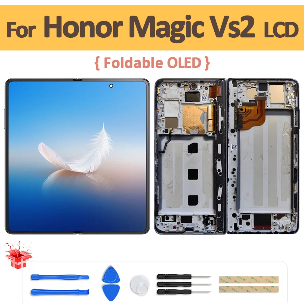 Оригинальный складной OLED дисплей 7,92 дюйма для Honor Magic Vs2, ЖК-дисплей, сенсорный экран ...