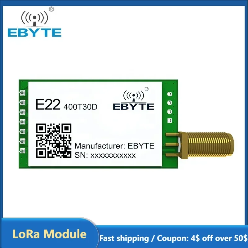 LoRa RF модуль EBYTE E22-400T30D | AliExpress