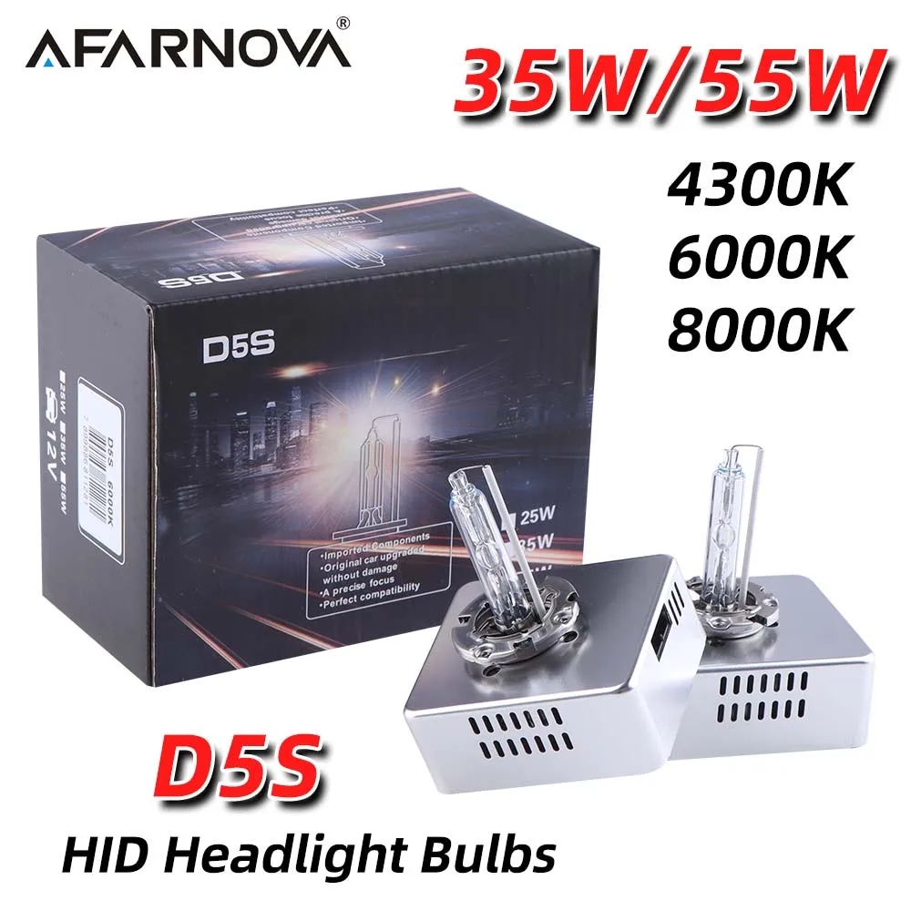 2 шт. HID лампы для фар D5S Xenon HID 35 Вт 55 Вт Автомобильная фара ...