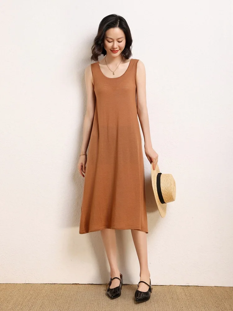 Naizaiga 100 камвольная шерсть, бесшовные 48-х годов с круглым вырезом, свободные верблюжьи ...