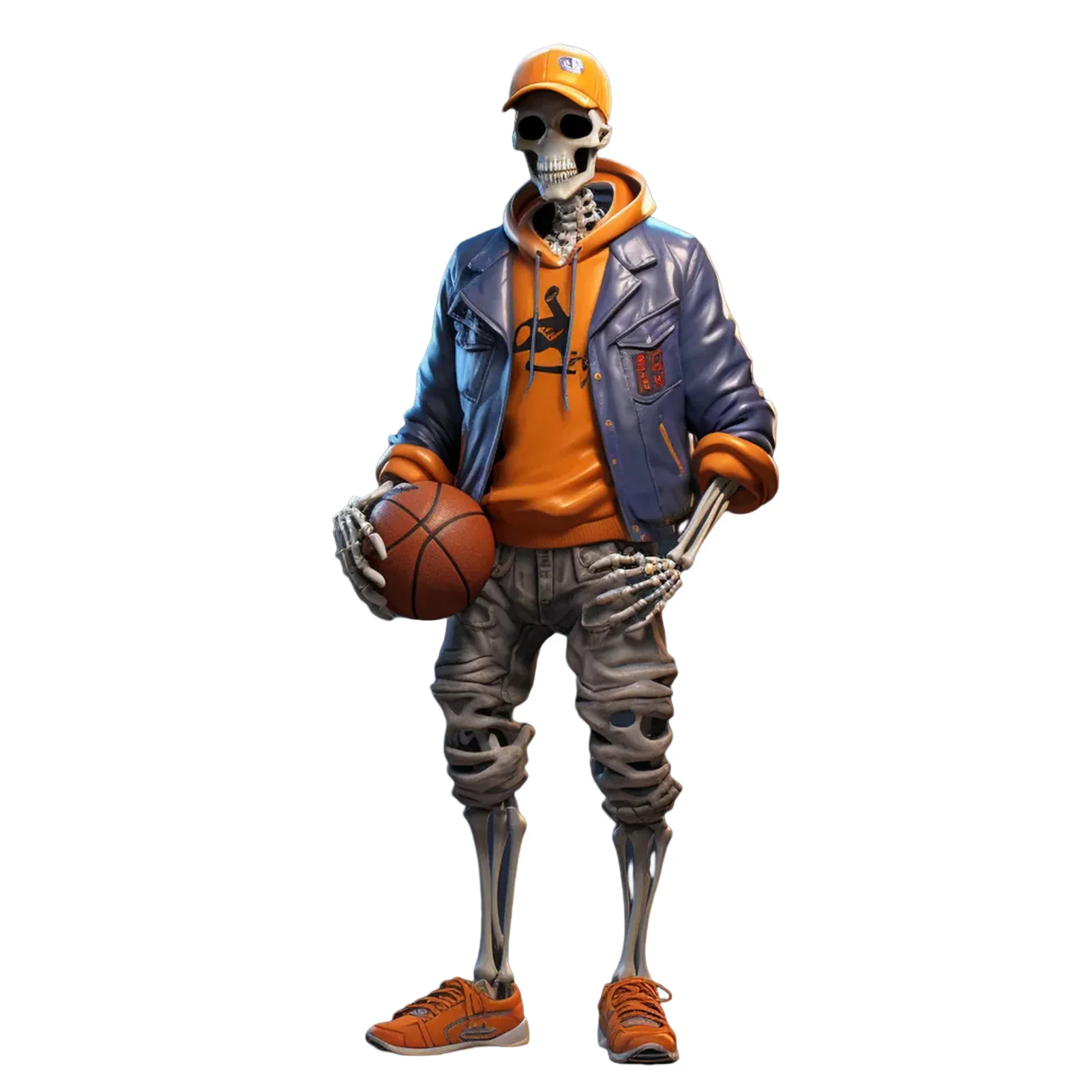 Спортивные настольные фигурки с черепом, креативная фигурка скелета на ...