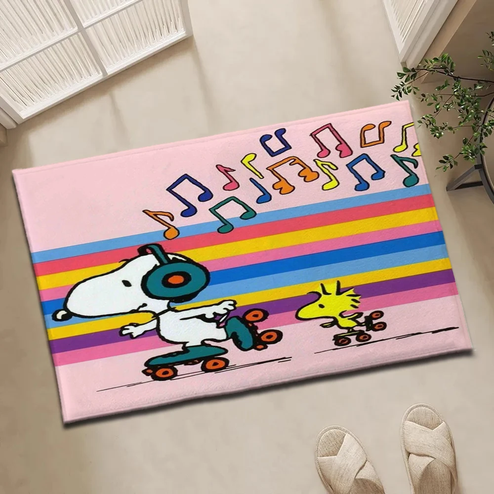 Snoopy Bathroom Floor Mat Non-slip Pad Carpet for Kitchen Custom ...