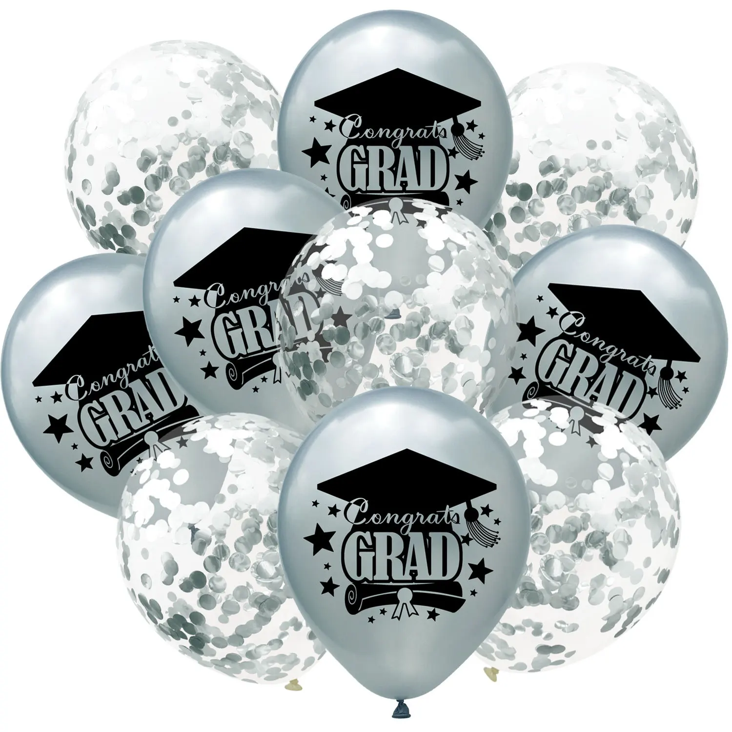 Black Gold Graduation Season Congratulate grad Balloon Congratulations ...