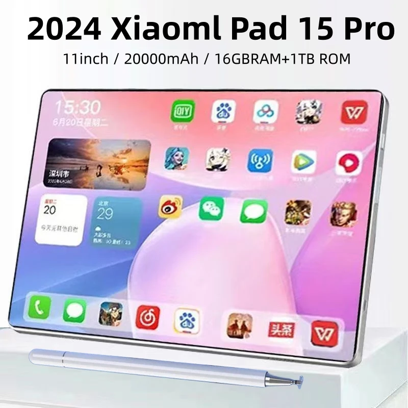Планшет Ml Pad 15 Pro, 11 дюймов, HD 4K, Android 13 Snapdragon 870 16 ...