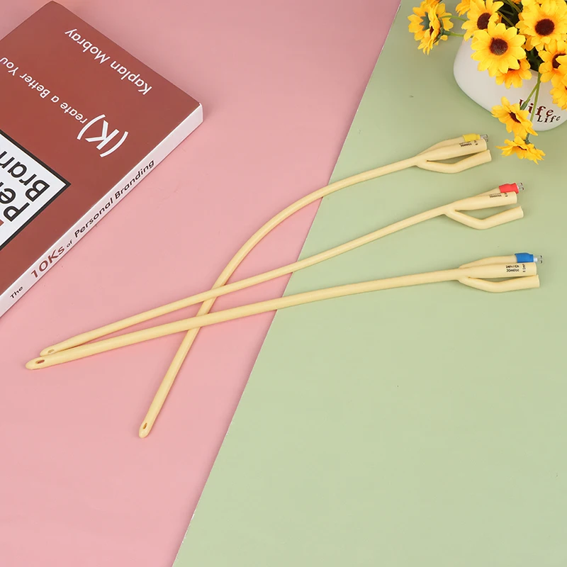 1 Pcs 3 Way Medical Balloon Latex Foley Catheter Silicone Coating Urine ...
