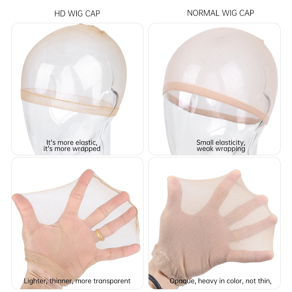 New Cheap HD Ultra Sheer Wig Caps Nylon Stocking Cap Invisible HD Mesh ...