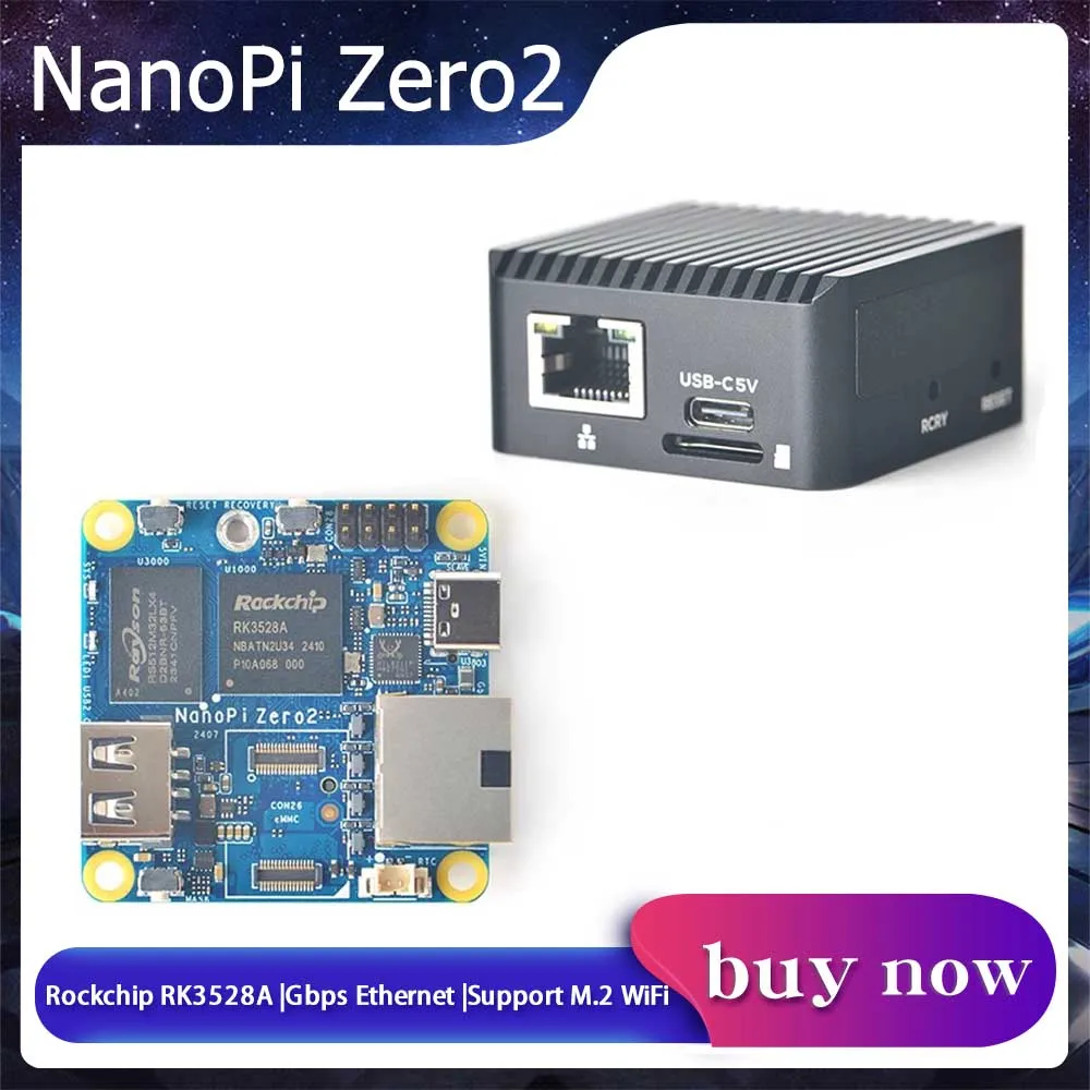NanoPi Zero 2 Super Tiny Fast GigE Компьютерная плата Rockchip RK3528A Макетная плата 1 ГБ/2 ГБ ...