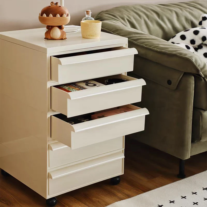 Matt Luxury Bedside Table Nordic White Drawer Bedside Table Wood Tables ...