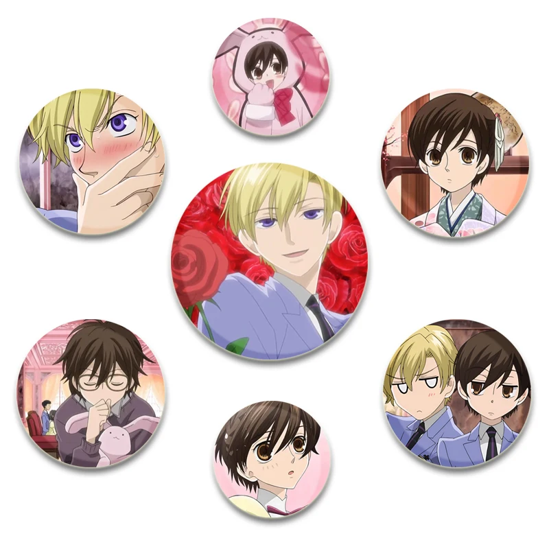 58/32mm Ouran High School Host Club Anime Pins Tinplate Badge Custom ...