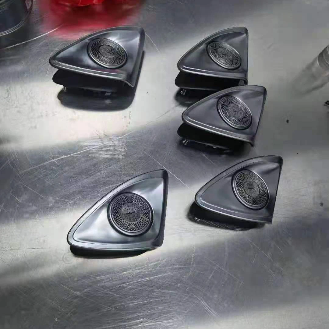 Car Auto 3D Rotating Tweeter Speaker Subwoofers Ambient Lighting System ...