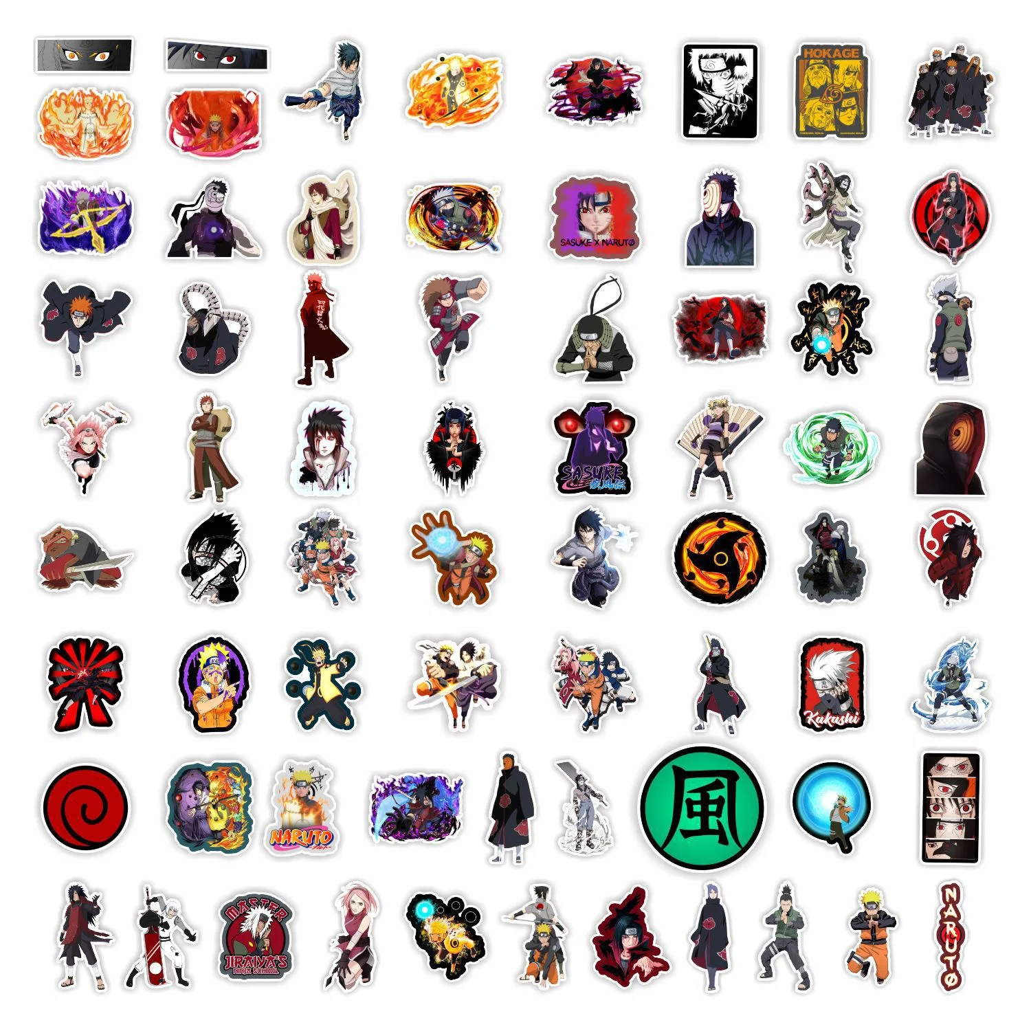 10/30/50pcs NARUTO Anime Uchiha Sasuke Uzumaki Naruto Anime Stickers ...
