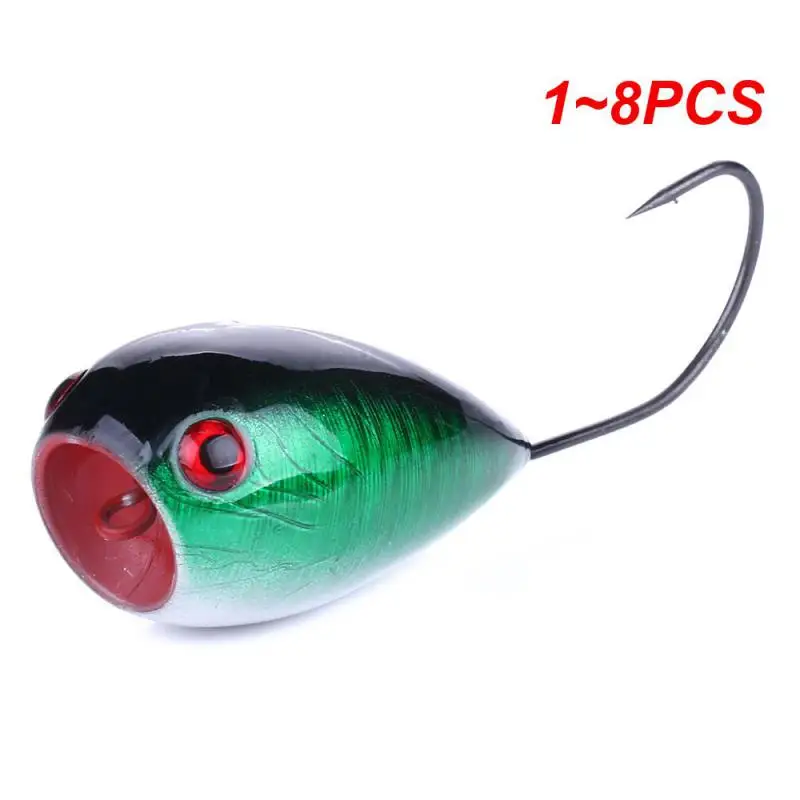 1~8PCS lot Big mouth 8cm 13g Popper Fishing Lure Crankbaits Artificial ...