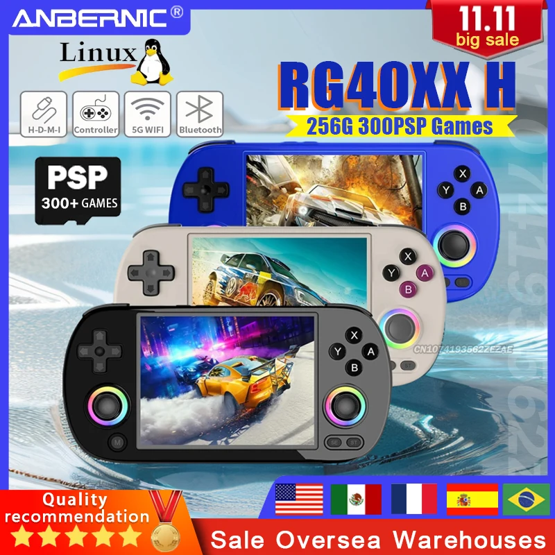 ANBERNIC RG40XX портативный игровой плеер 4 дюйма | AliExpress
