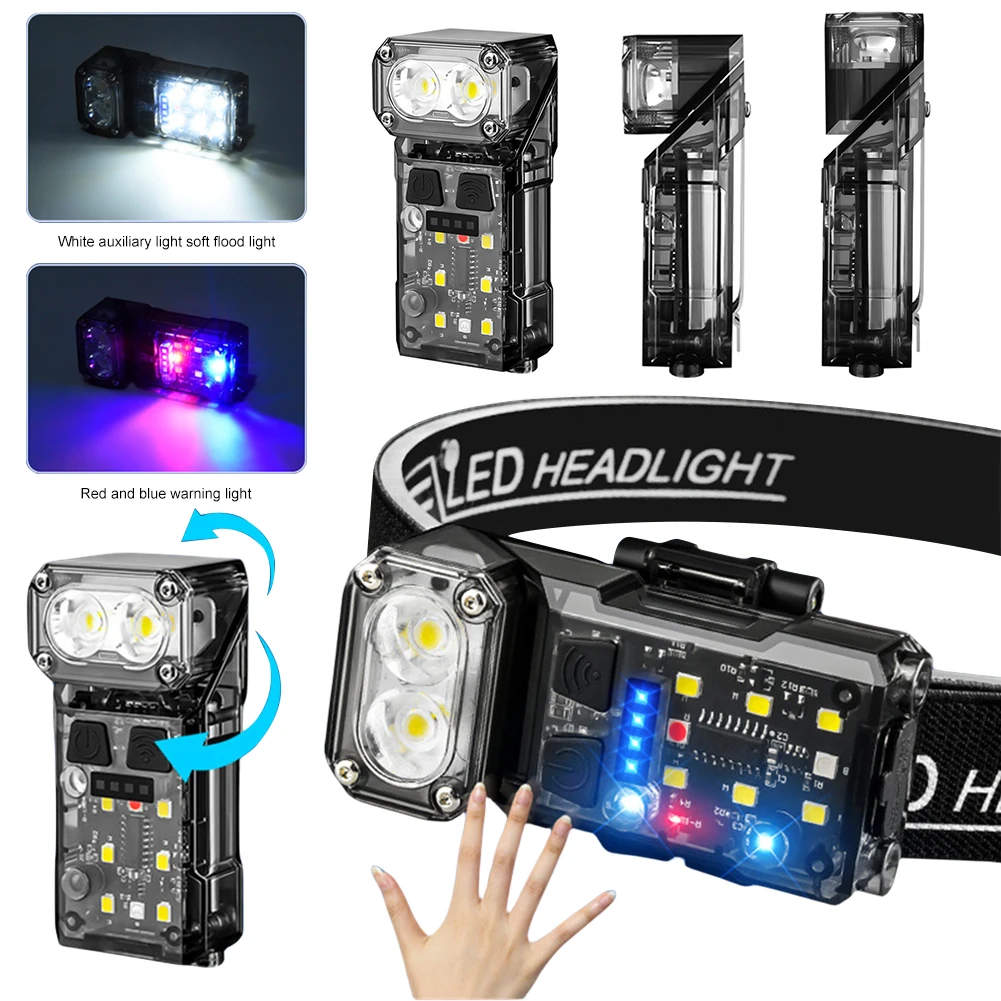 Фонарик для лба с датчиком движения | AliExpress