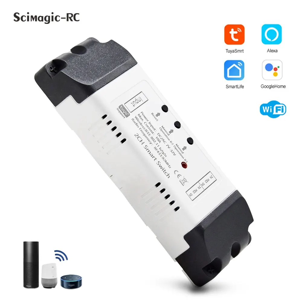 Умный переключатель Scimagic-RC 2CH Wi-Fi | AliExpress