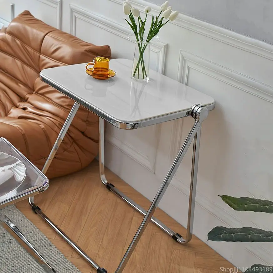 Прозрачный акриловый складной стол, модный хрустальный обеденный стол ...