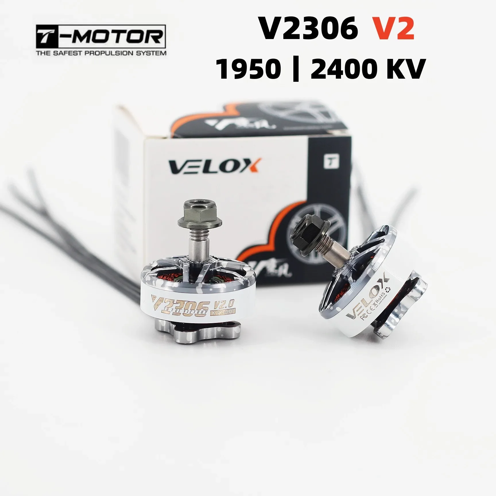 T-motor VELOX V2306 V2.0 2306 1950KV 5-6S/2400KV 4S Lipo FPV ...