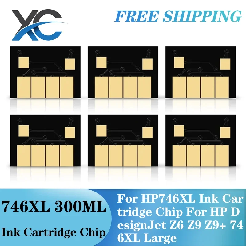 Чипы 300 мл P2V82A P2V83A P2V80A для HP746 746XL, чип картриджа с ...