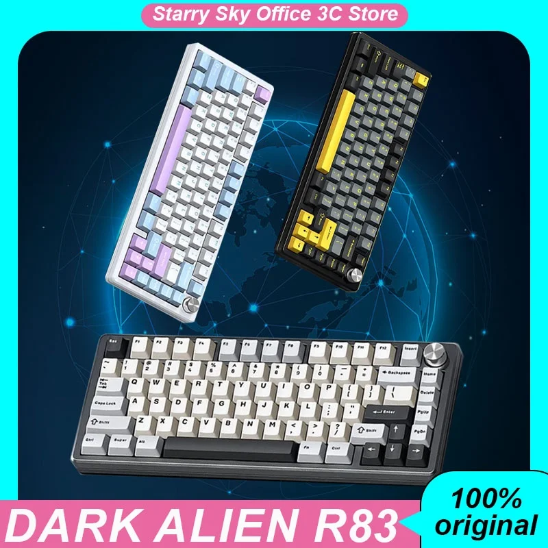 Механическая клавиатура Dark Alien R83 с ЧПУ, Беспроводная игровая ...