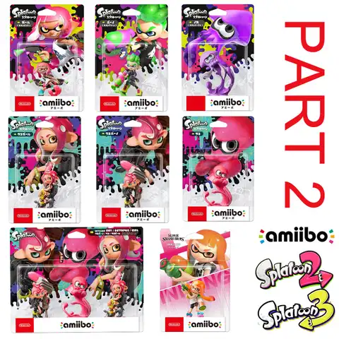 Splatoon 3 pack amiibo figures - купить недорого | AliExpress