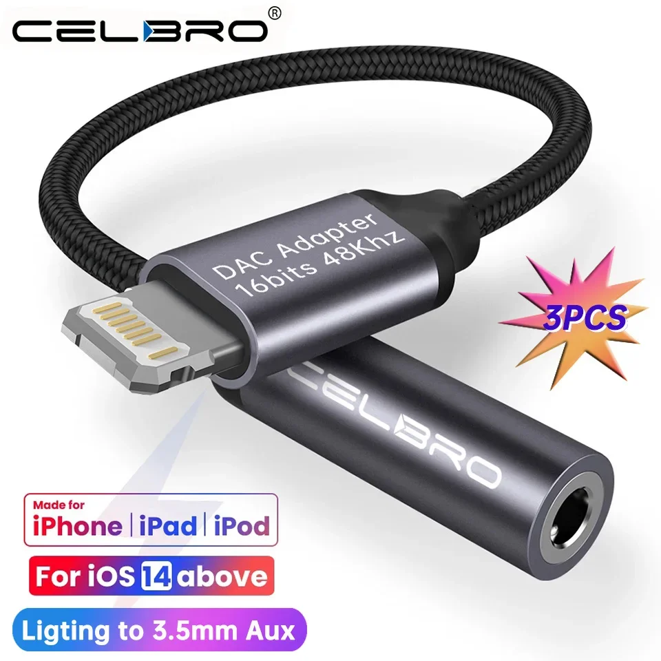 Переходник для наушников Iphone на 3, 5 мм, с 8pin на 3,5 мм Aux ...