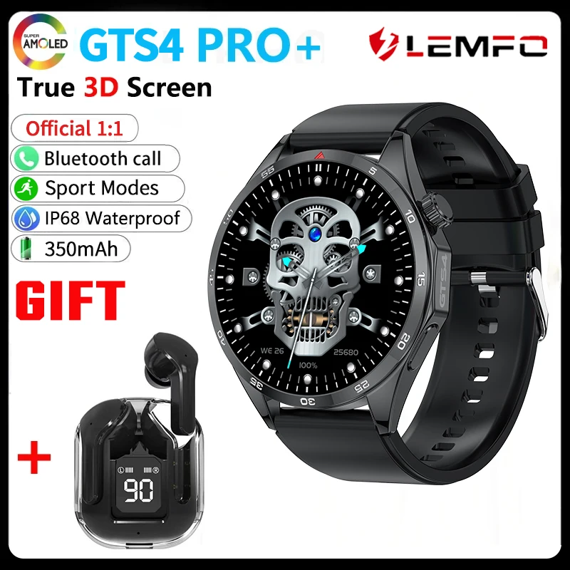 LEMFO GT4 Смарт-часы LEMFO GT4, 2024 дюйма, AMOLED, Bluetooth, IP68 | AliExpress
