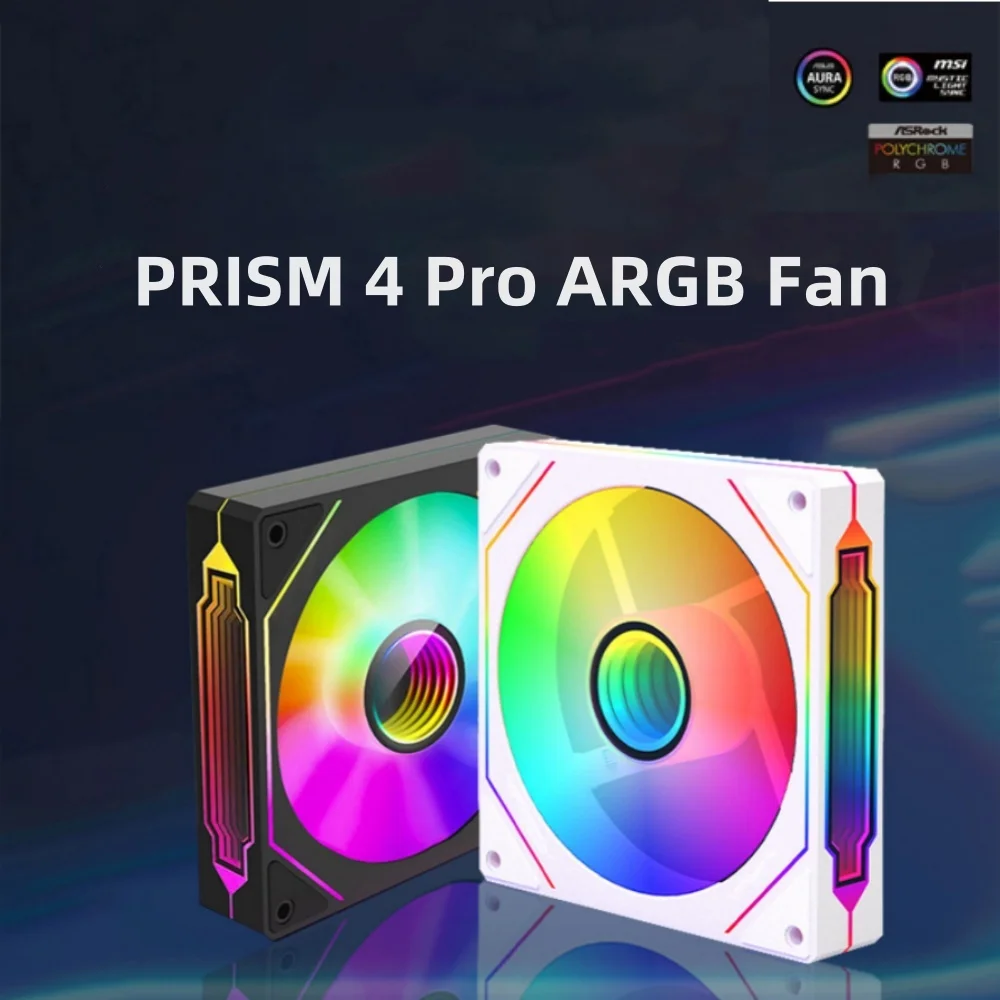 PRISM 4 PRO ARGB Вентилятор процессора 4-контактный ШИМ Бесшумный ...