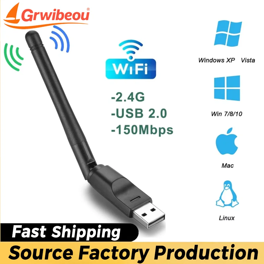 GRWIBEOU Беспроводной адаптер Wi-Fi MT7601 | AliExpress